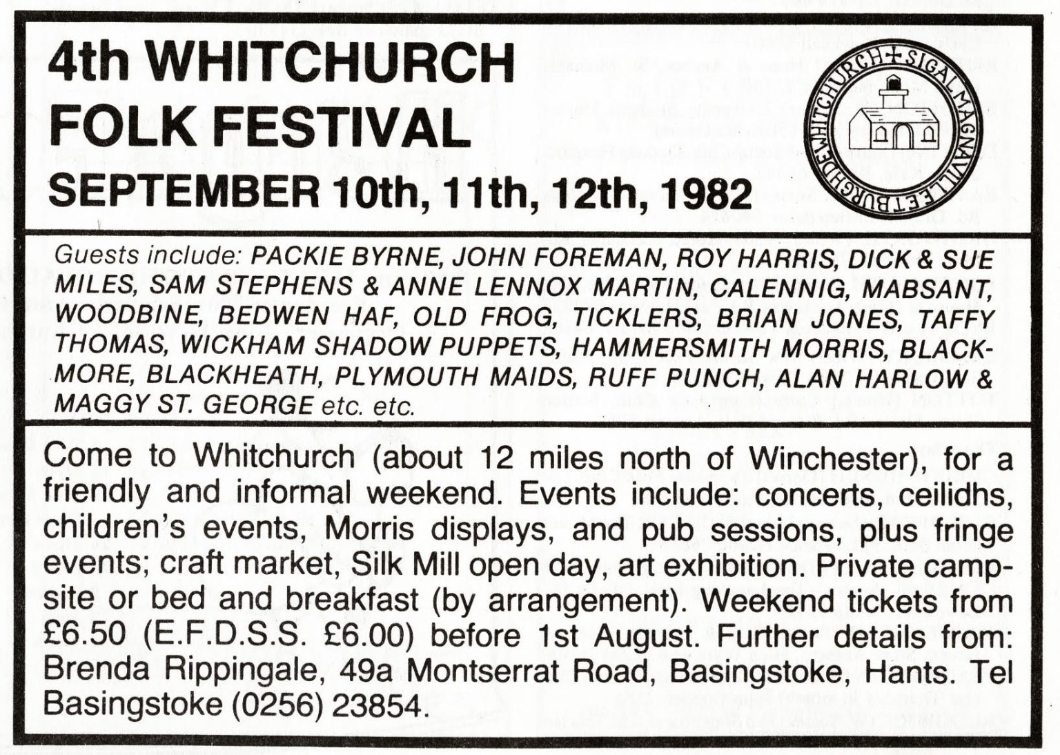 About - Whitchurch Folk Festival